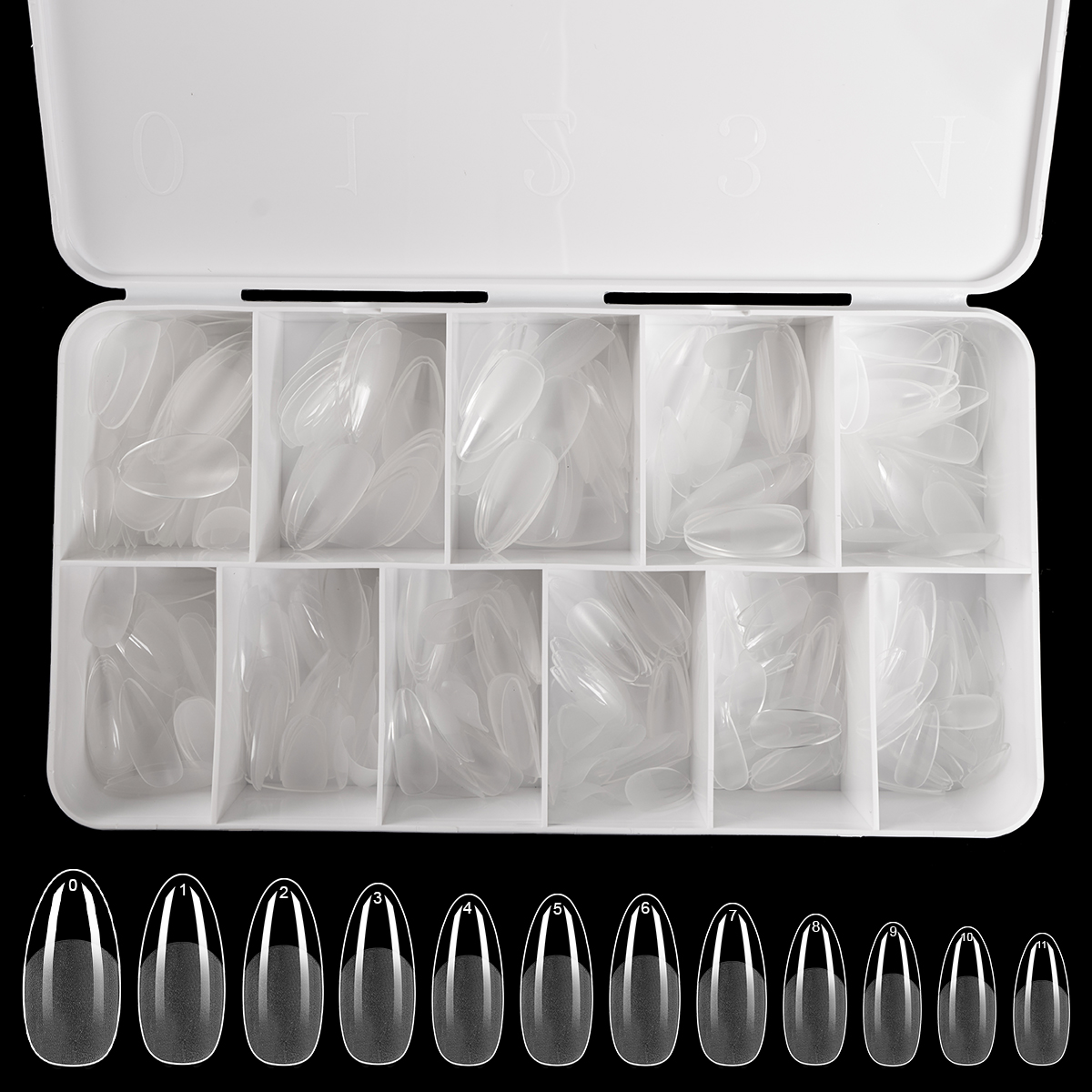 550pcs False Nails Transparent Half Full Fake Nail Extension Wear Nails ...
