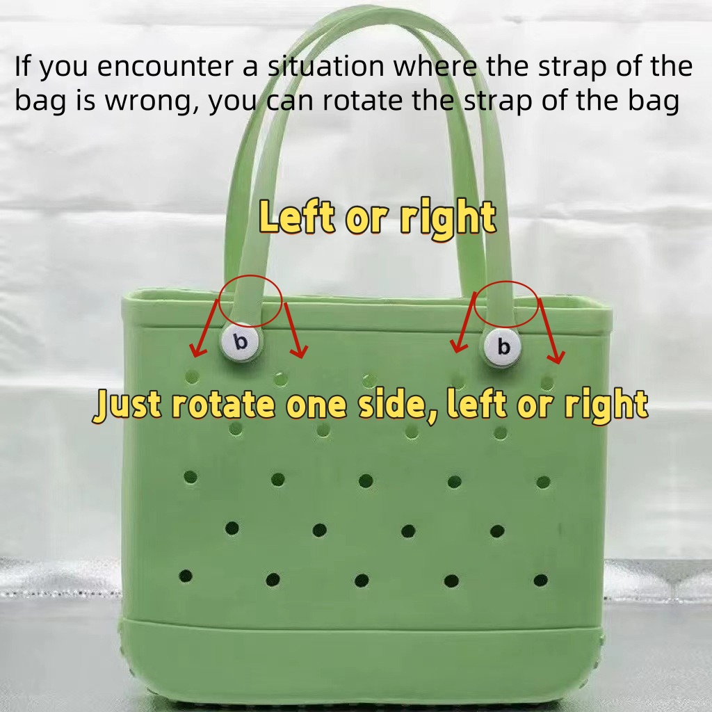 EVA Rubber Tote Bag - High Quality Handbag, Durable Rubber Summer Beach ...