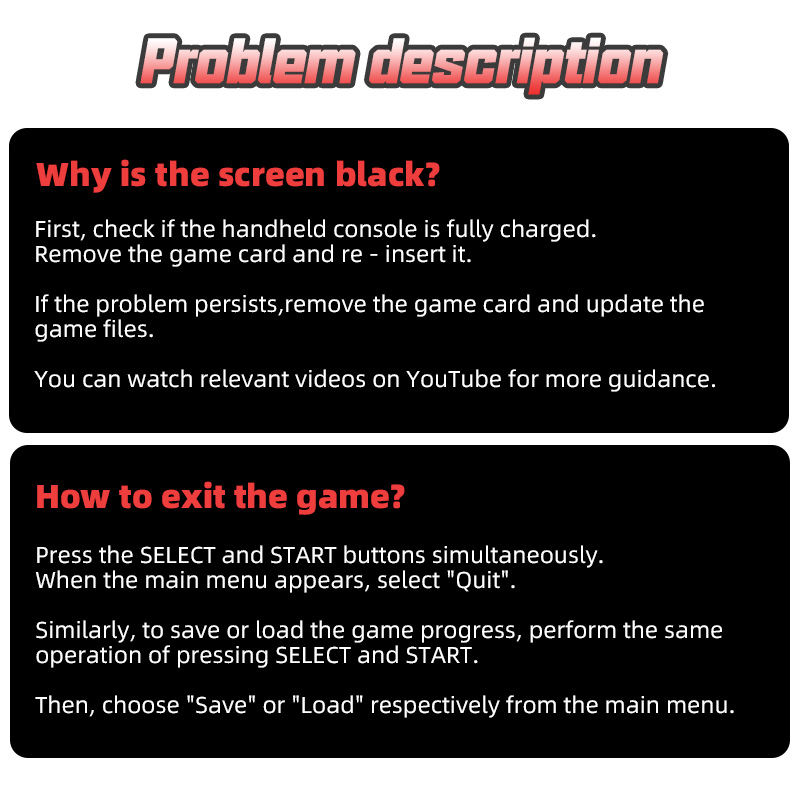 VILCORN GB300 Portable Handheld Game Console Player 3.0 Inch Pocket ...