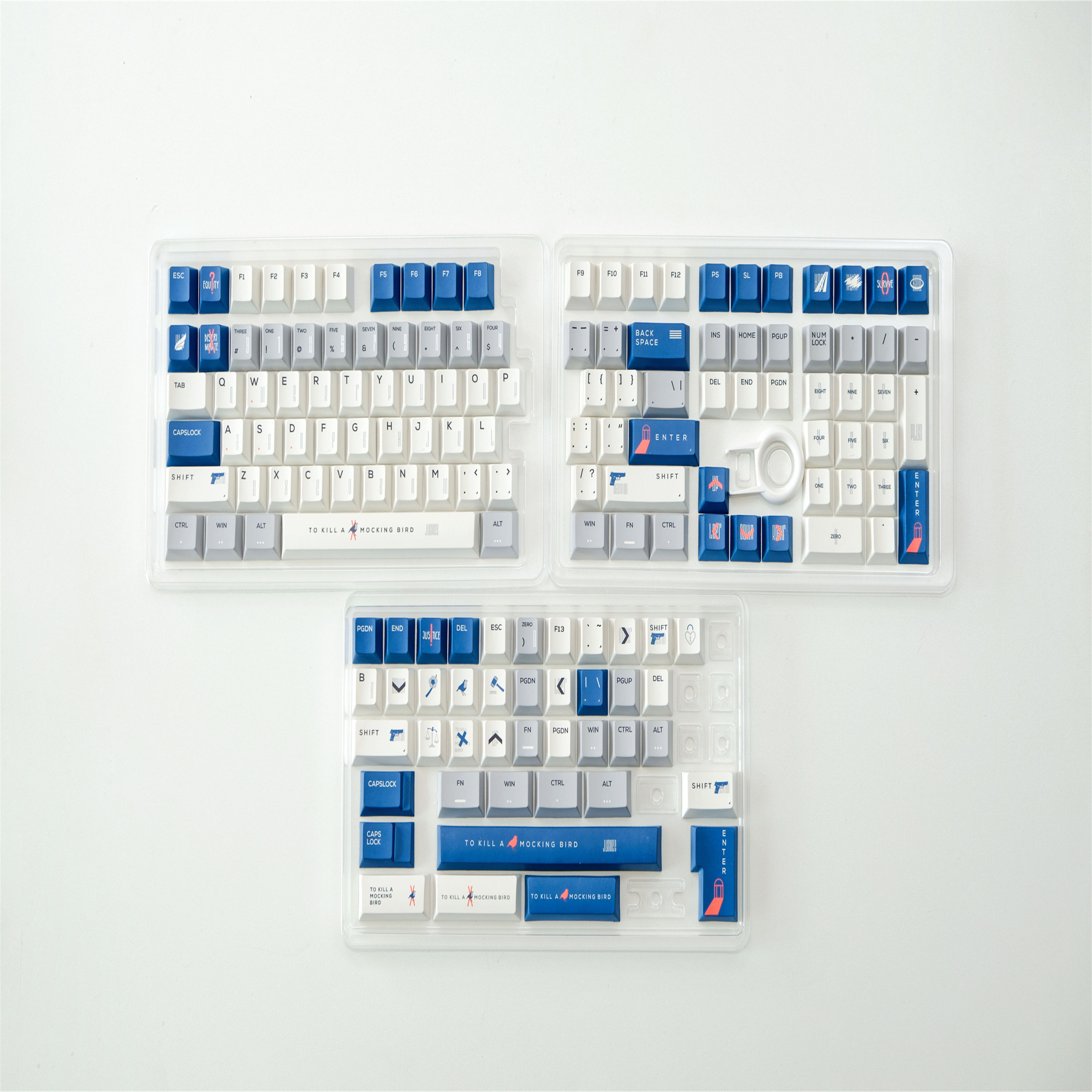 GMK Bluebird Keycaps 151 Keys PBT Material Cherry Profile for Cherry MX ...