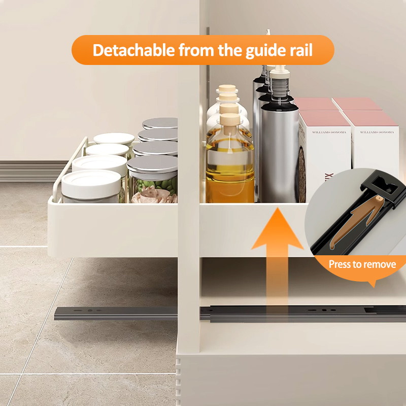 iSPECLE【2025 New】Pull Out Basket Kitchen Carbon Stainless Pull Out Dish ...