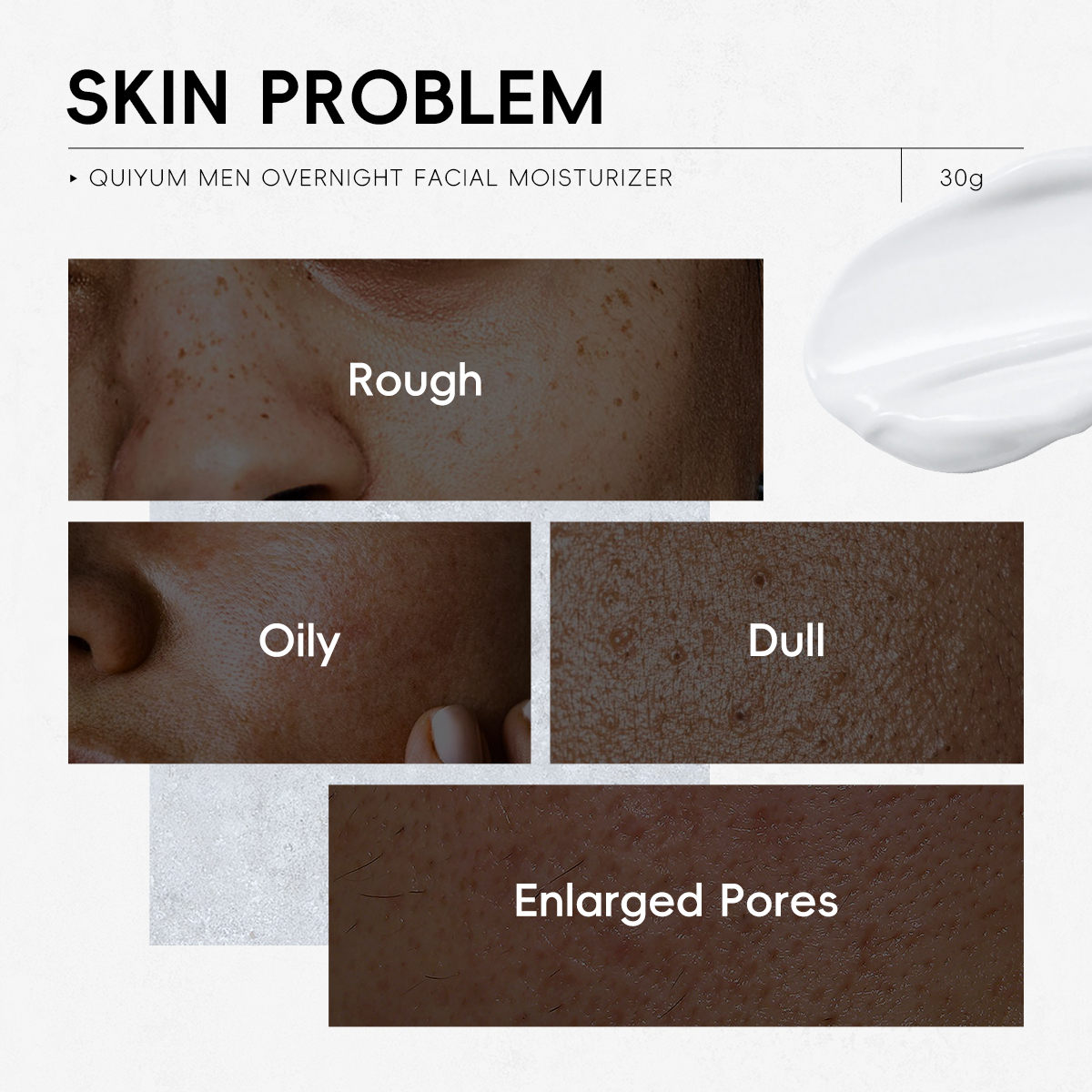 QUIYUM Men Overnight Facial Cream Moisturizer Deliver Essential ...