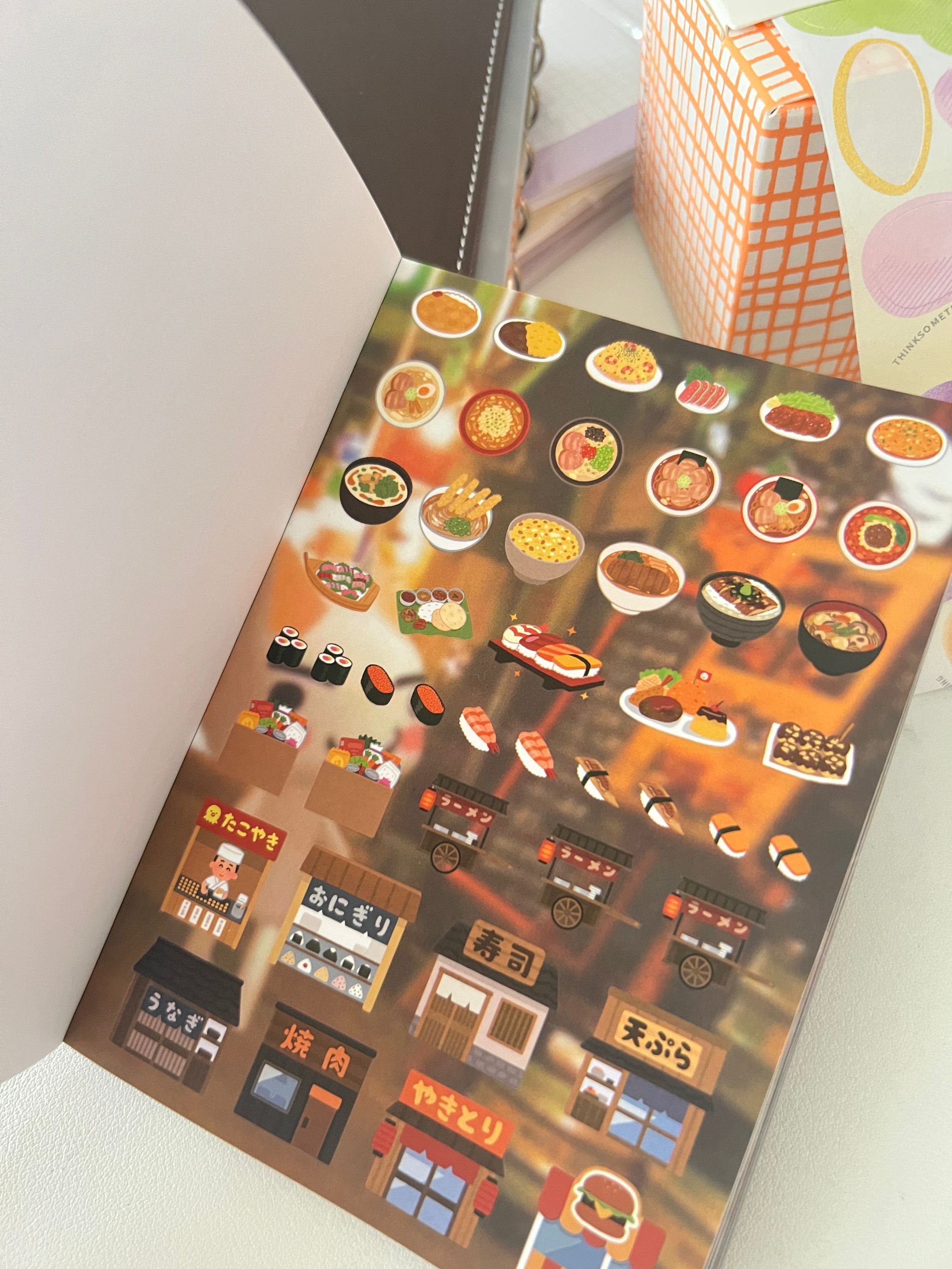 OHAYA | Japanese Sticker Book Villain Sticker Book Touch Film Character Food Retro diy Handbook ...