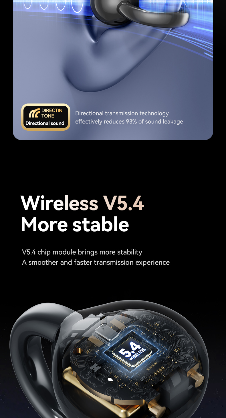 AOC-ACD3521 Wireless AI Bluetooth Headset Long Battery Life Noise Cancellation HIFI Sound ...