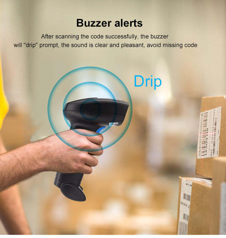 2.4G Wired Bluetooth Barcode Scanner 1D/2D Handheld bar code scanner ...