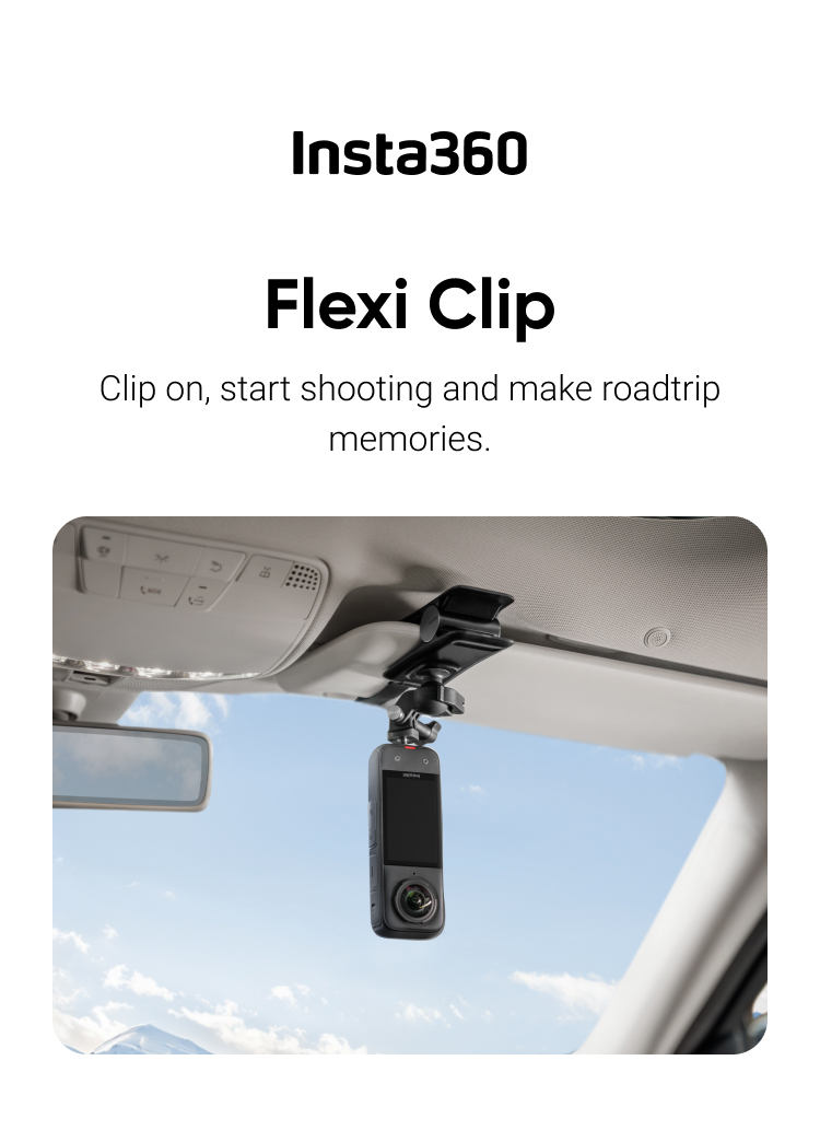 Insta360 Flexi Clip, for Ace Pro 2/GO 3S/X4/X3/Flow 2 Pro/ONE X2/Ace ...