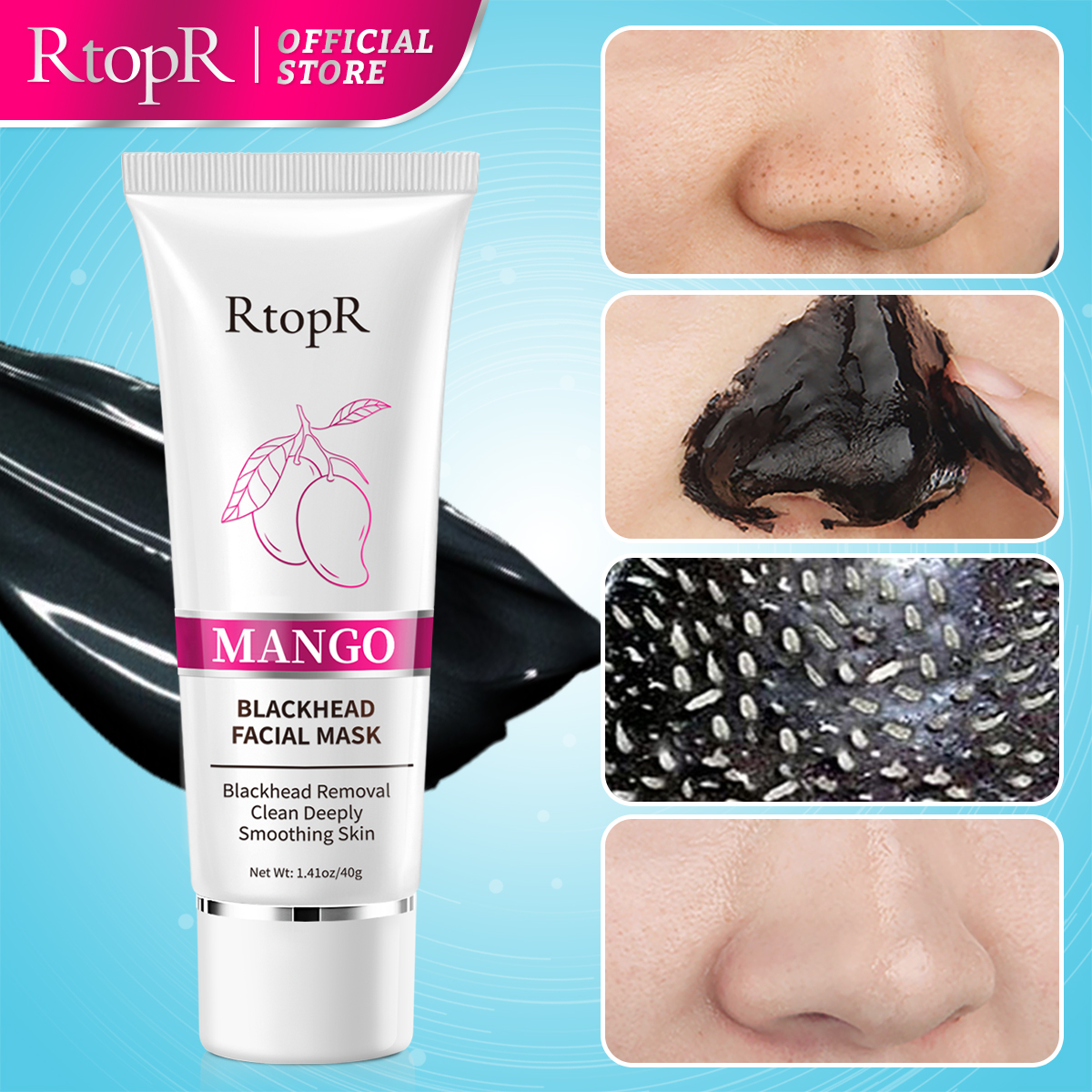 RtopR Mango Blackhead Removal Mask - Eliminates Blackheads and Pimples ...