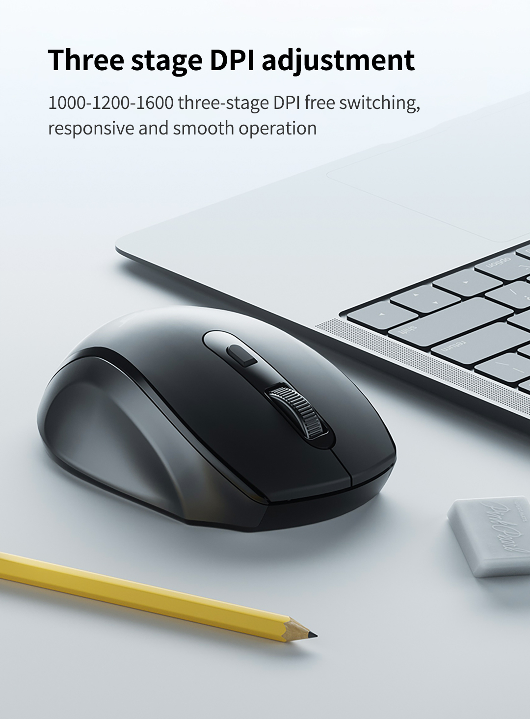 Acer L173-BH Wireless Mouse 2.4G Connection with 6 Customizable Buttons ...