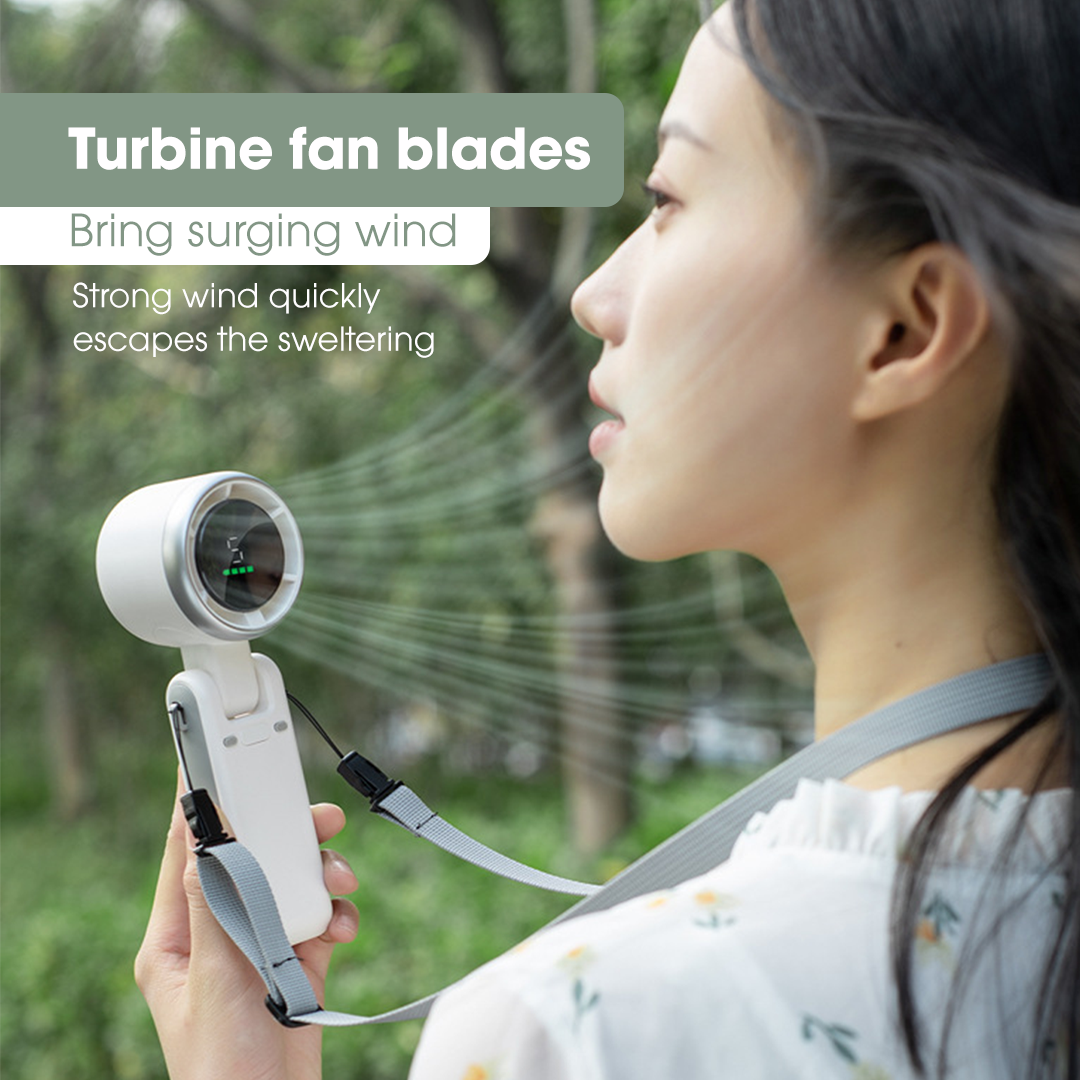 NSS High Speed Turbo Mini Fan Handheld Portable Foldable Strong Wind ...