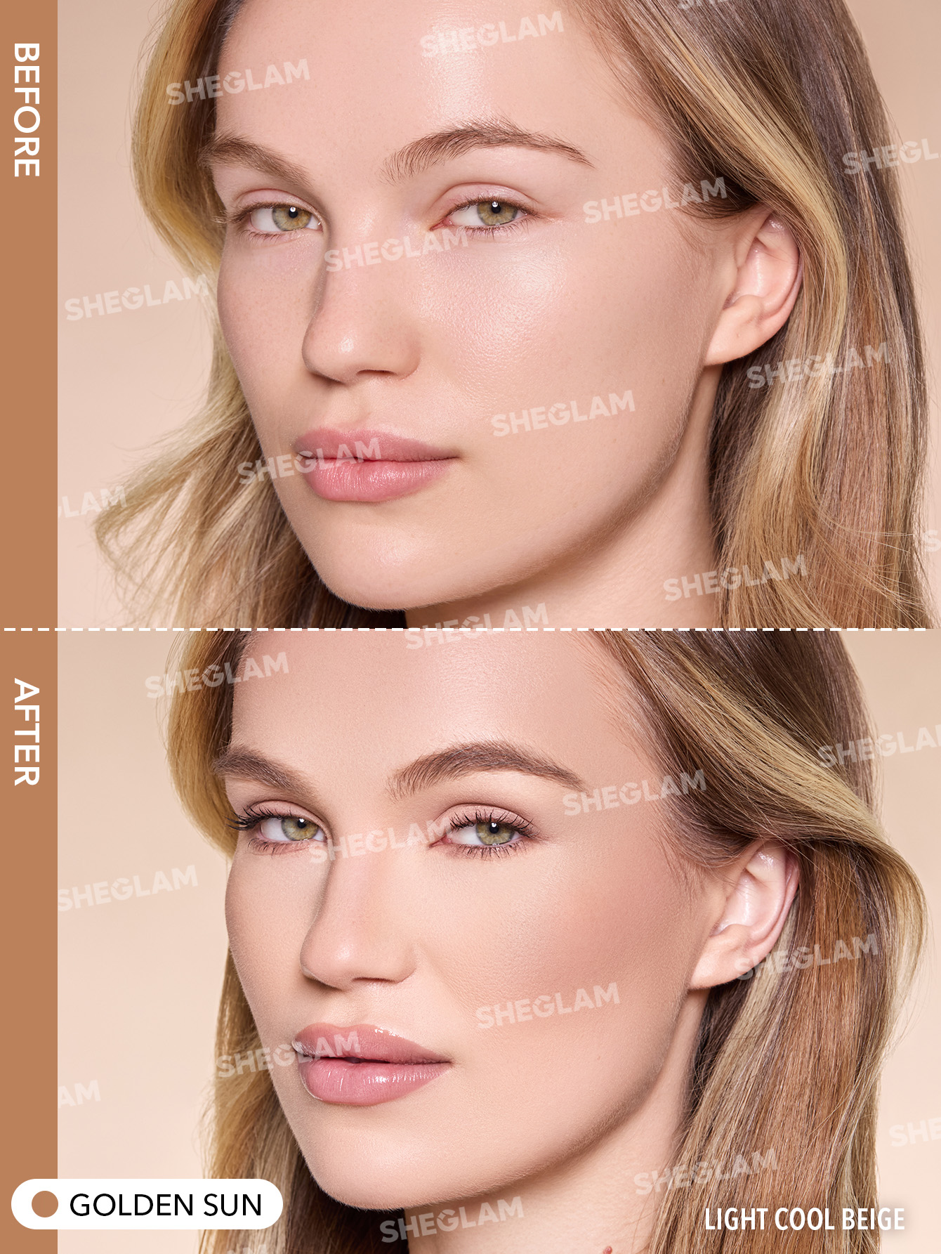 SHEGLAM Sun-Kissed Matte Cream Bronzer Long-Lasting with Built-In ...