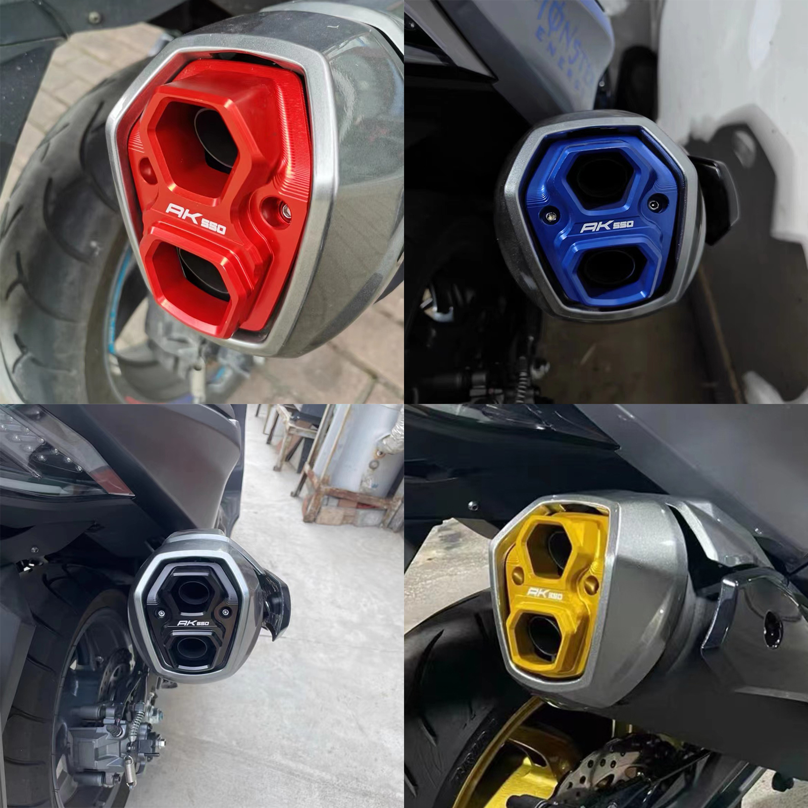 FOR KYMCO AK550 AK575 Exhaust Rear Trim Cover Motorcycle Exhaust Cover ...