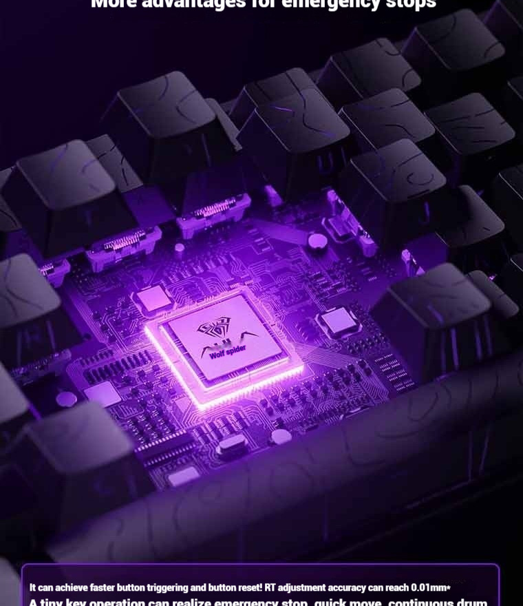 AULA MINI 60HE Three Mode Customized RT0.01 E-sports 8K Game Mechanical Keyboard | Shopee ...