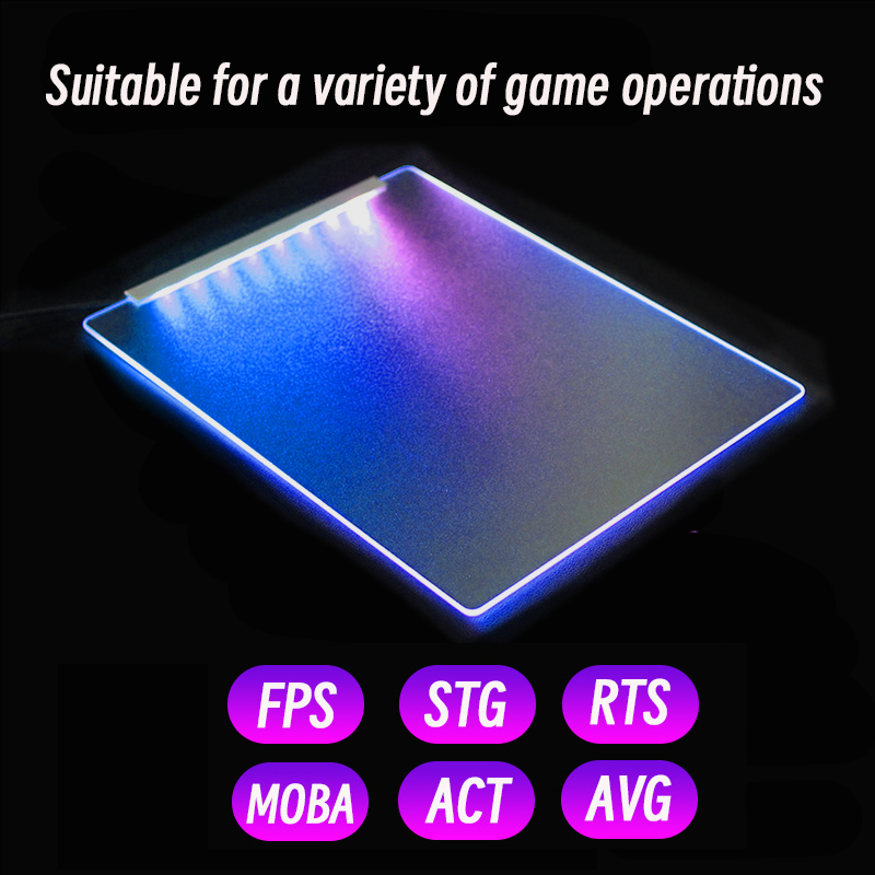 ARGB Luminous mouse pad game FPS mouse pad tempered glass motherboard ...