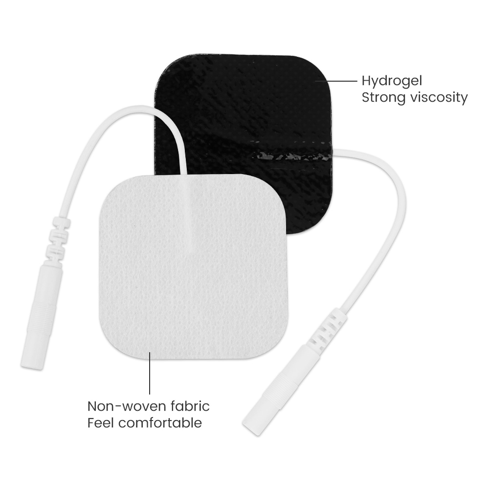 Electrode Patches with 2mm Connector for TENS EMS Nerve and Muscle ...