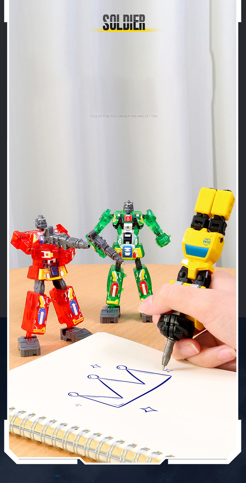 2025 New Transformers Optimus Prime Bumblebee Transforming Robot Pen ...