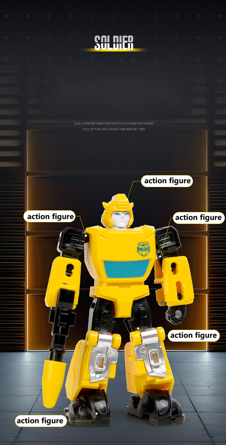2025 New Transformers Optimus Prime Bumblebee Transforming Robot Pen ...