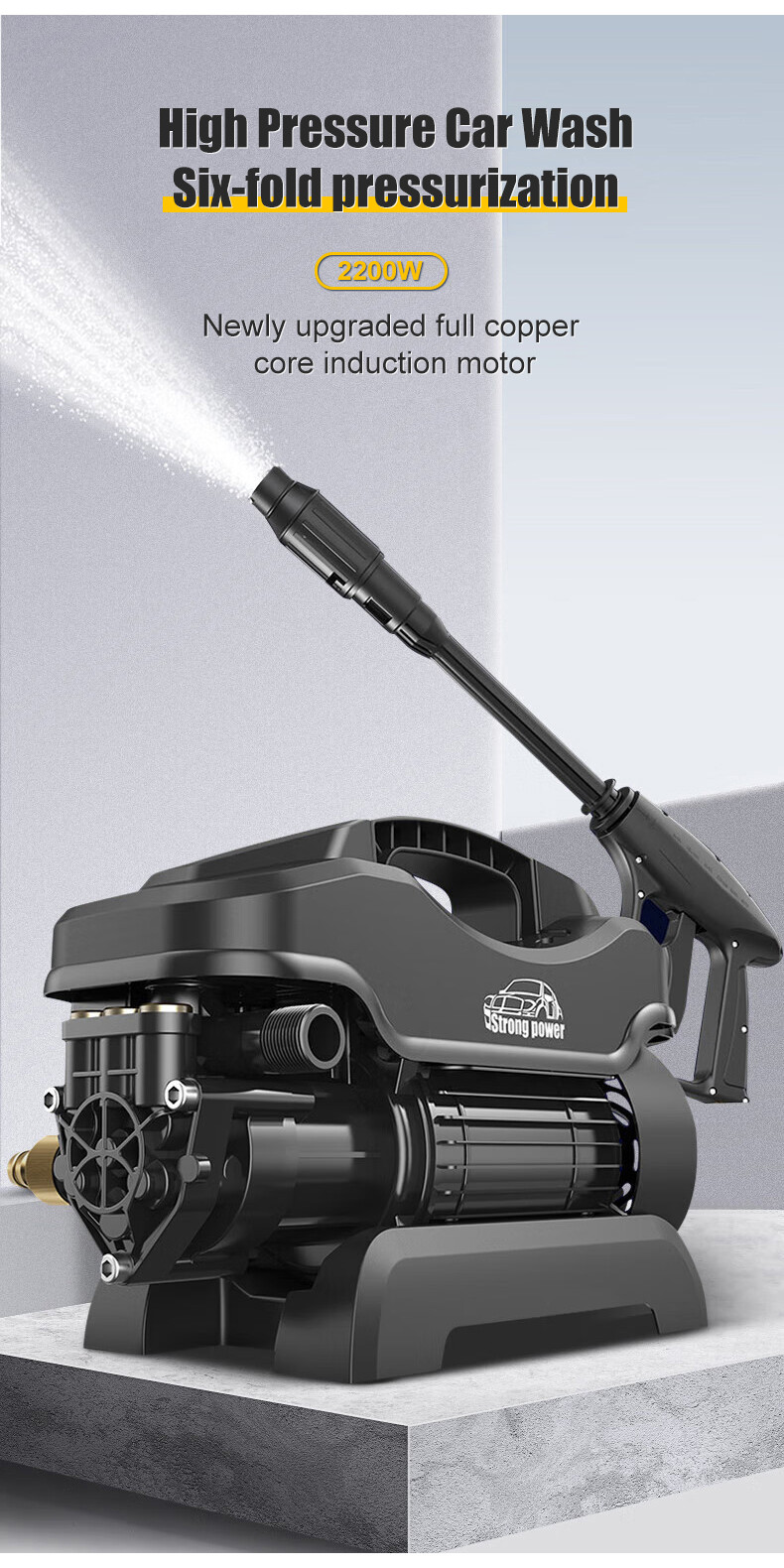 SOARFLY 4800W Water Jet High Pressure Washer Power Washer Pressure ...