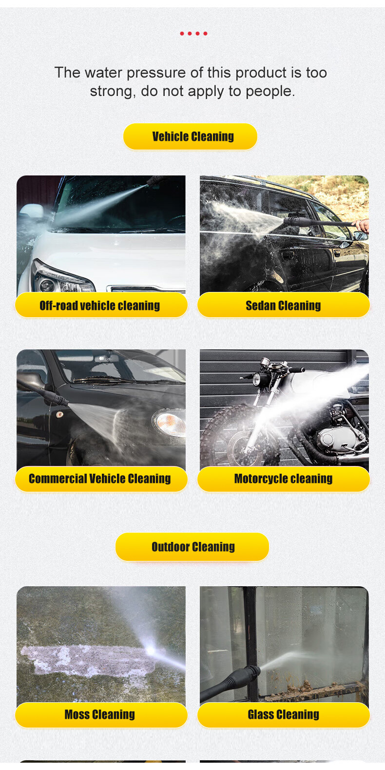 SOARFLY 4800W Water Jet High Pressure Washer Power Washer Pressure ...