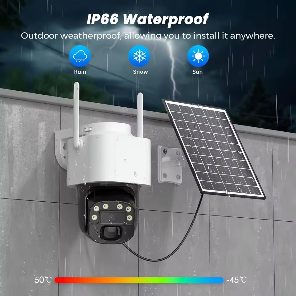 YOOSEE T2 Solar CCTV Outdoor Waterproof AOV built-in 4G SIM Card Two ...