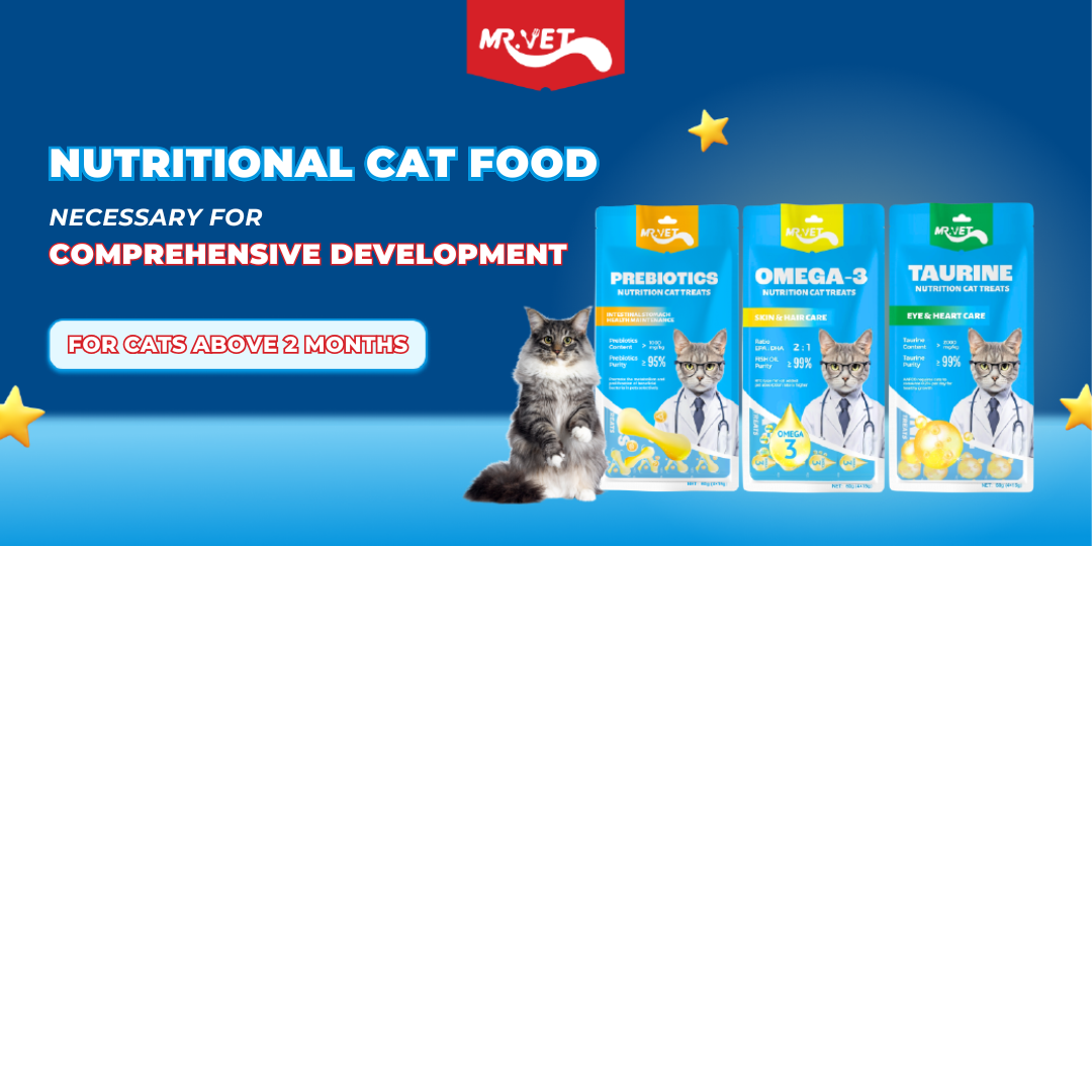 MR.VET Cat Treat Omega 3 Wet Food For Cats 60g (4x15G) Over 40% Real ...