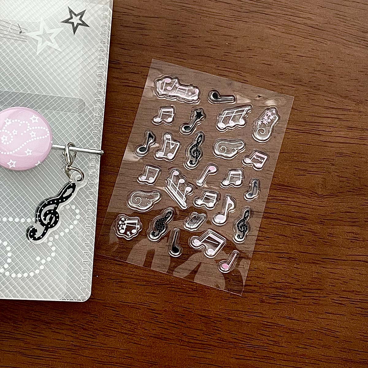 M5 Loose-leaf Handbook pp Twill Three-fold Strap Cute Handbook | Shopee ...