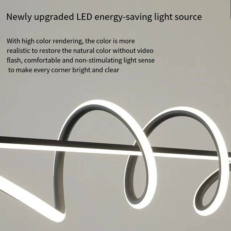 Creative Long Ceiling Light Modern Tri Color Hanging Lights LED Pendant ...