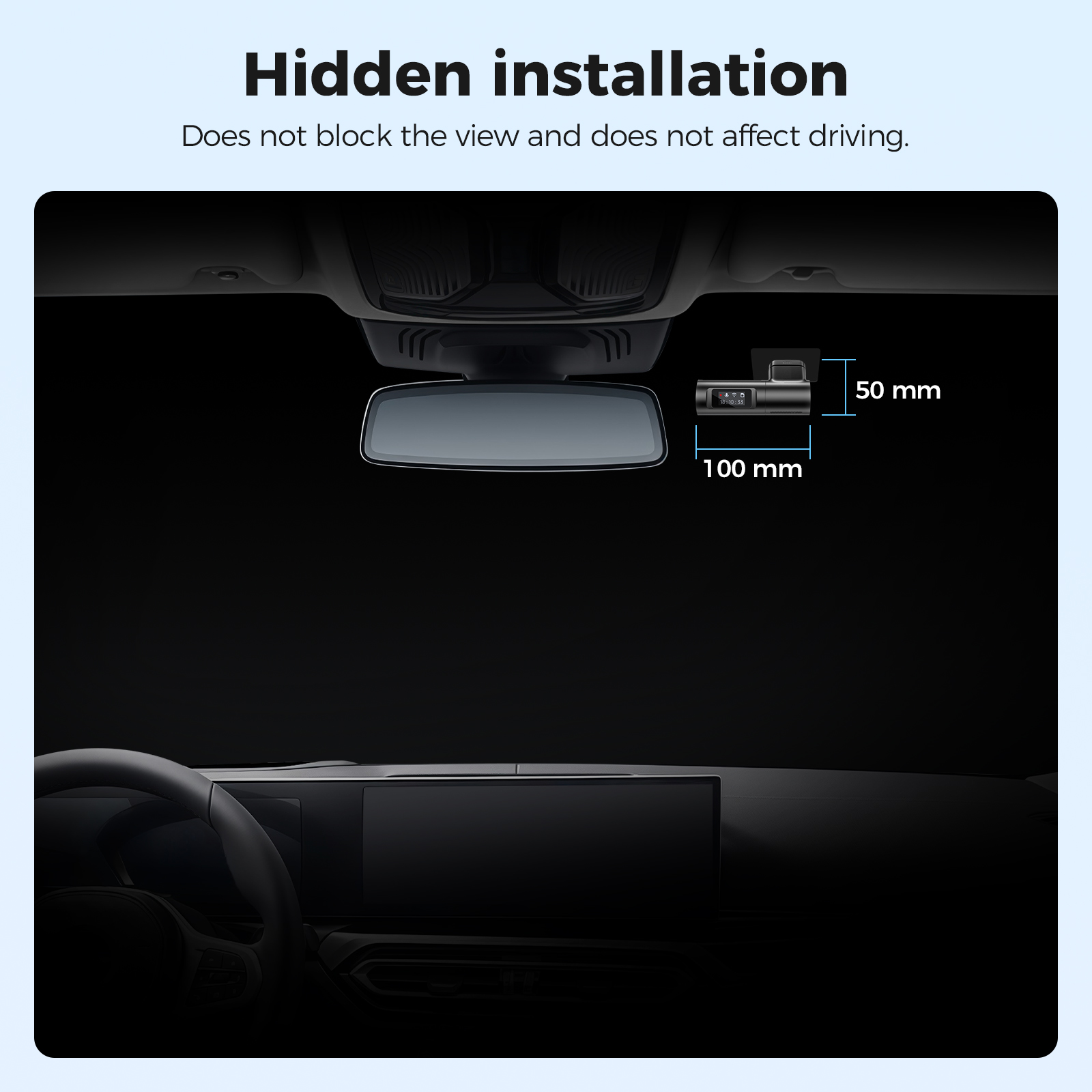 AZDOME M330 Wifi Dash Cam 1296P FHD 150° Night Vision 24 Hours Parking ...