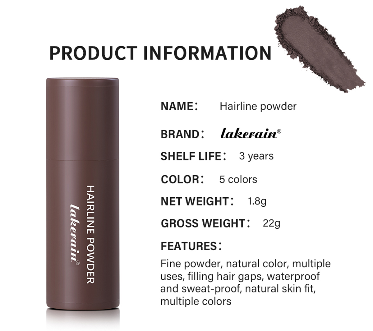 Black Waterproof Hair Dye Powder for Hairline and Hair Care | Shopee ...