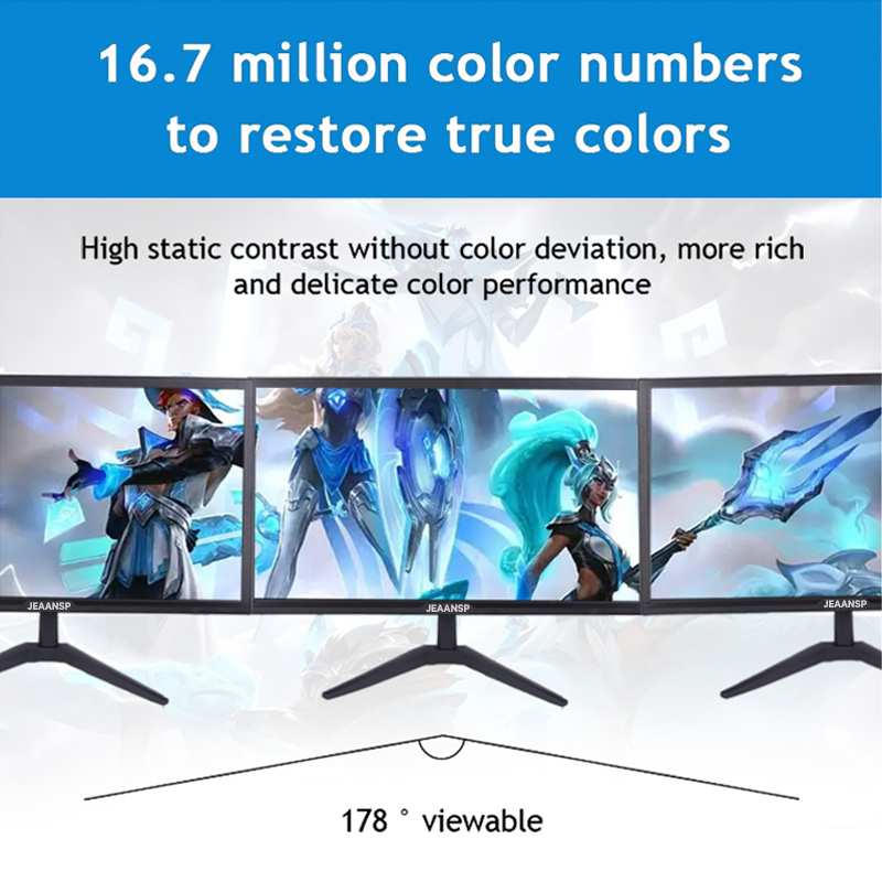 JEAANSP Ultra-thin Office Monitor 24/25/27 inch Monitor 75Hz Borderless ...