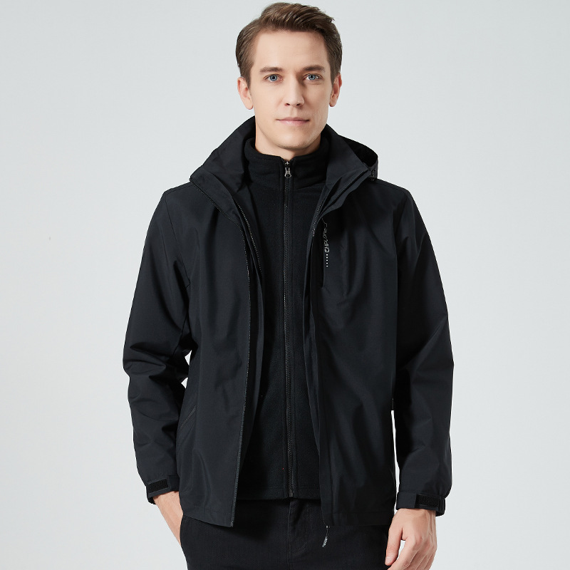 Jeep Spirit Hiking Windbreaker Jacket Men Hooded Outdoor Trekking ...