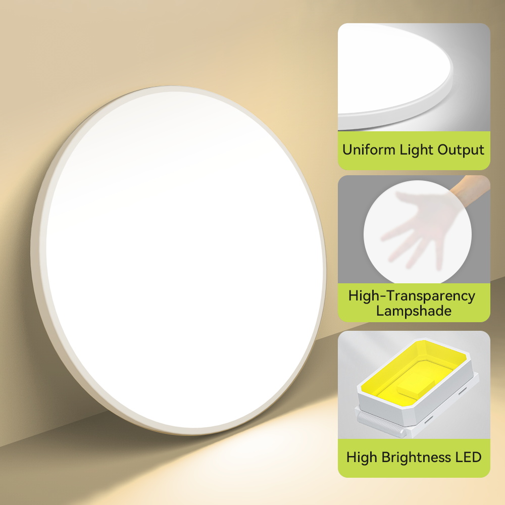3 Color LED Ceiling Light 30/40W /50W Modern Nordic Lights Super bright ...