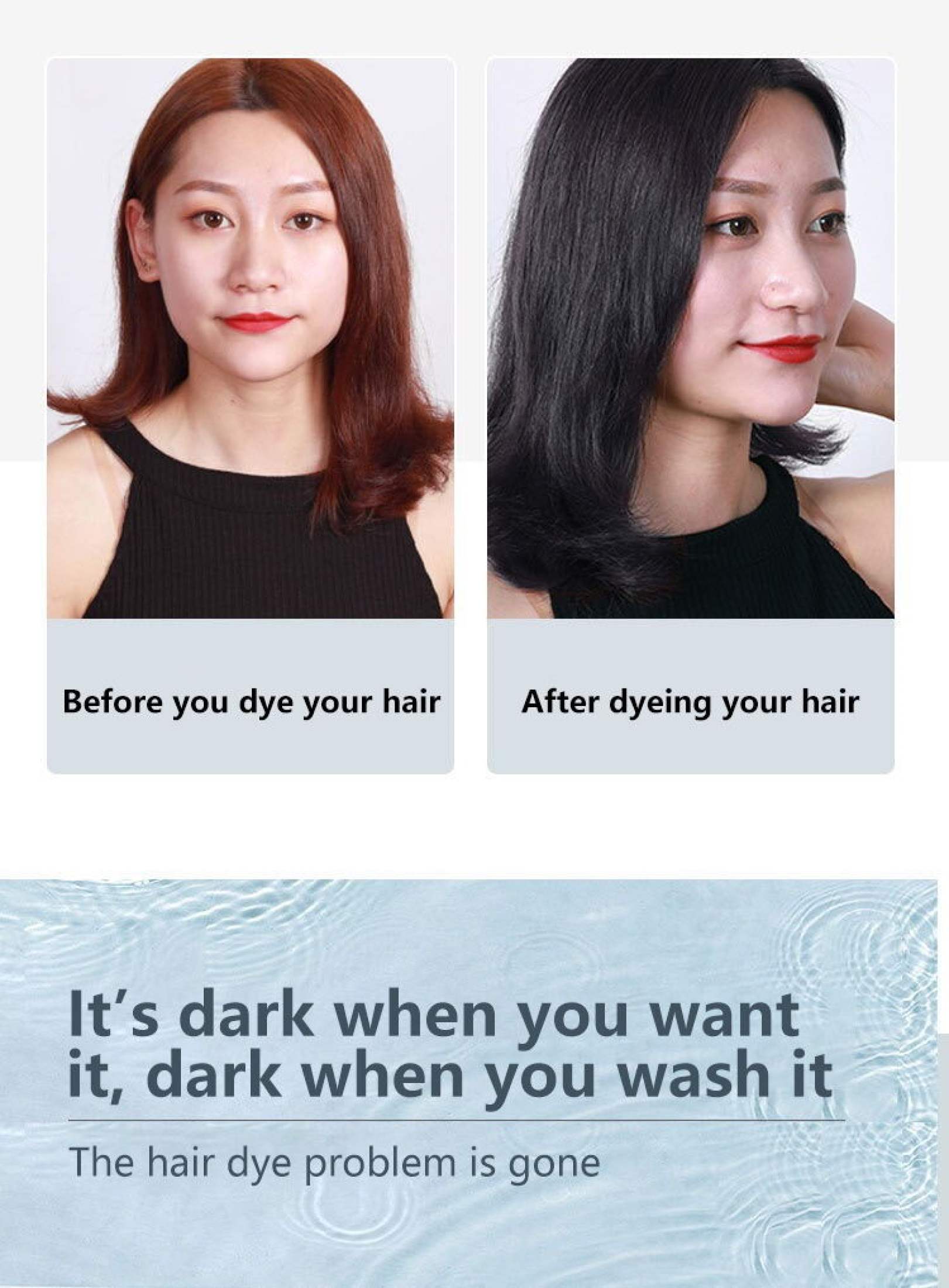 Hair Color Shampoo Herbal Hair Dye Shampoo White Hair into Black Hair ...