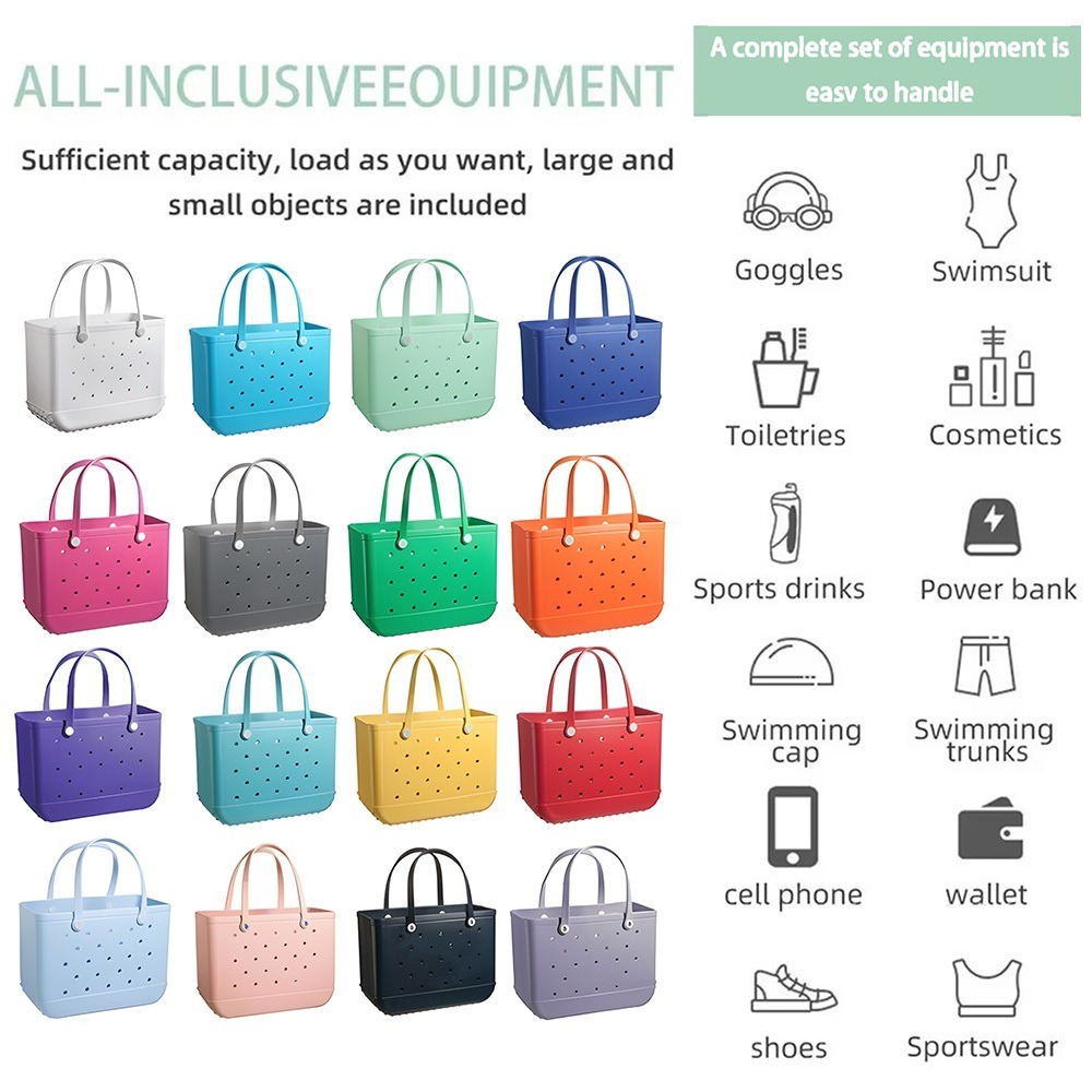 Waterproof EVA Rubber Tote Beach Bags for Women - Women's Advanced Handbags Large Tote Bags ...