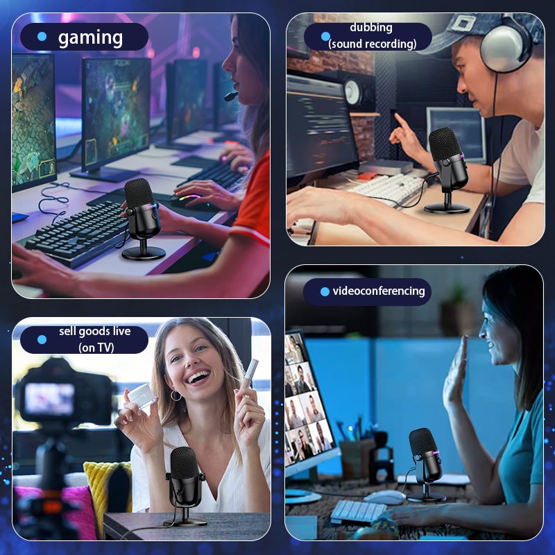 Onikuma M830 Color RGB USB Capacitor Wired Gaming Noise Reduction Microphone | Shopee Philippines