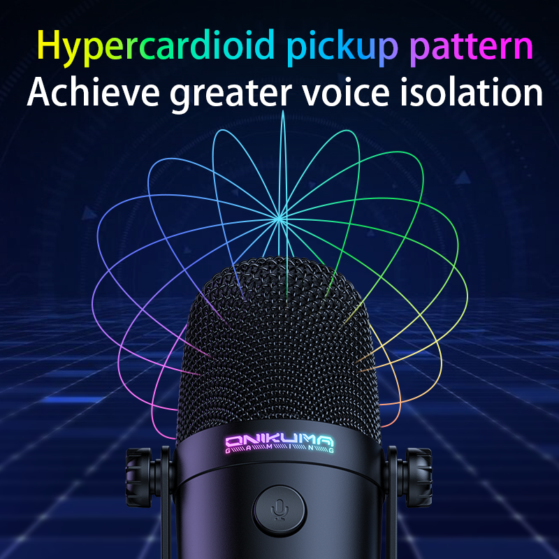 Onikuma M830 Color RGB USB Capacitor Wired Gaming Noise Reduction ...