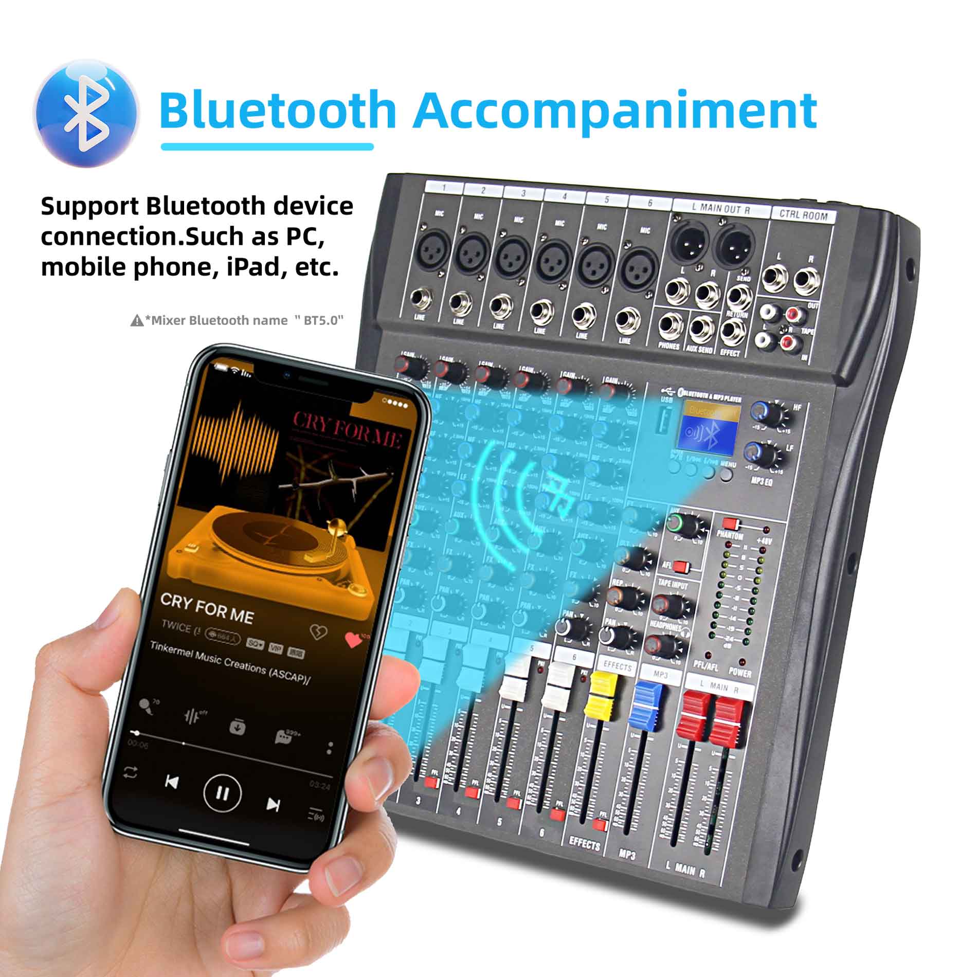 COD MIXER AUDIO CT6/CT8/CT12 4/6/8/12 channel Professional audio mixer ...