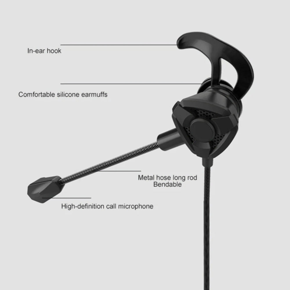 3.5mm Gaming Earphone For CS Games Wired In-Ear Noise Reduction Headset ...