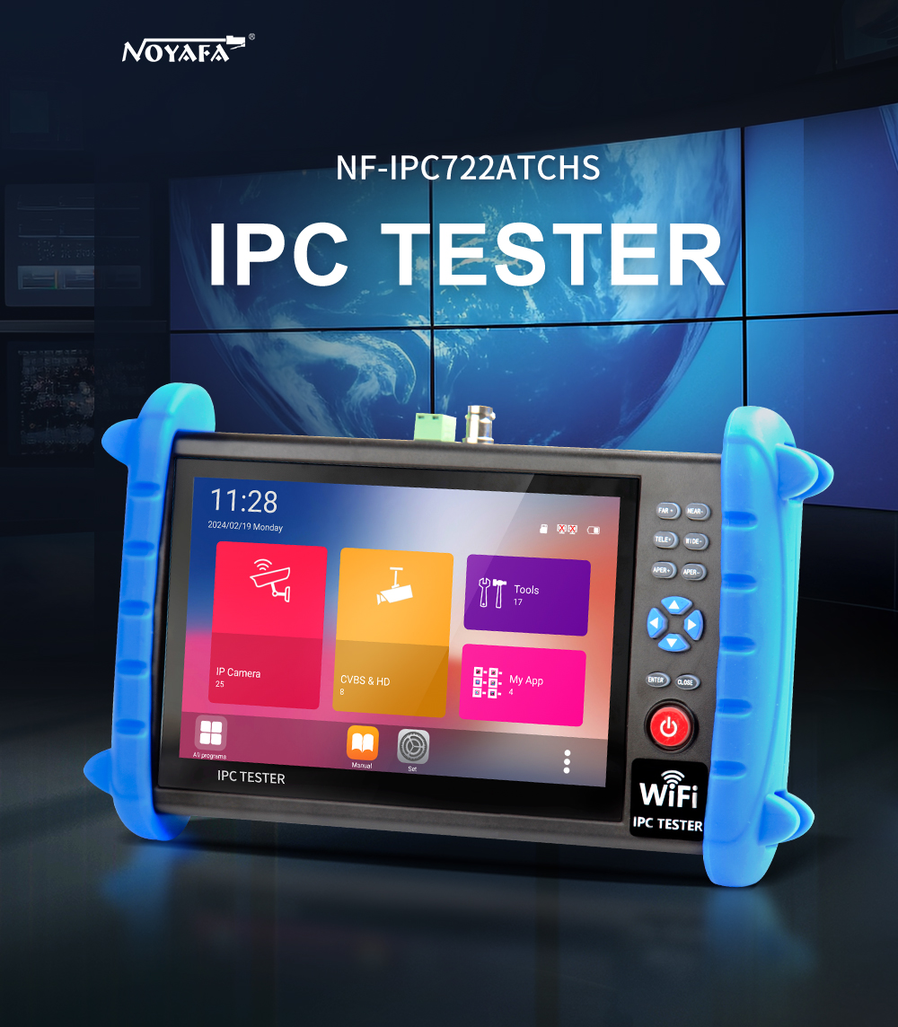 NOYAFA NF-IPC722 7" 4K CCTV Tester Camera Tester 8MP AHD/CVI/TVI/SDI/IP ...