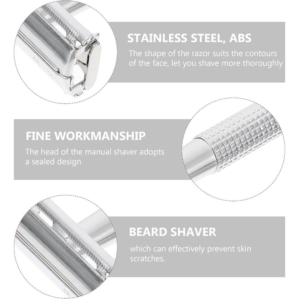 Safety Razor Shaver Manual Razor Men Facial Shavers Barbershop Styling ...