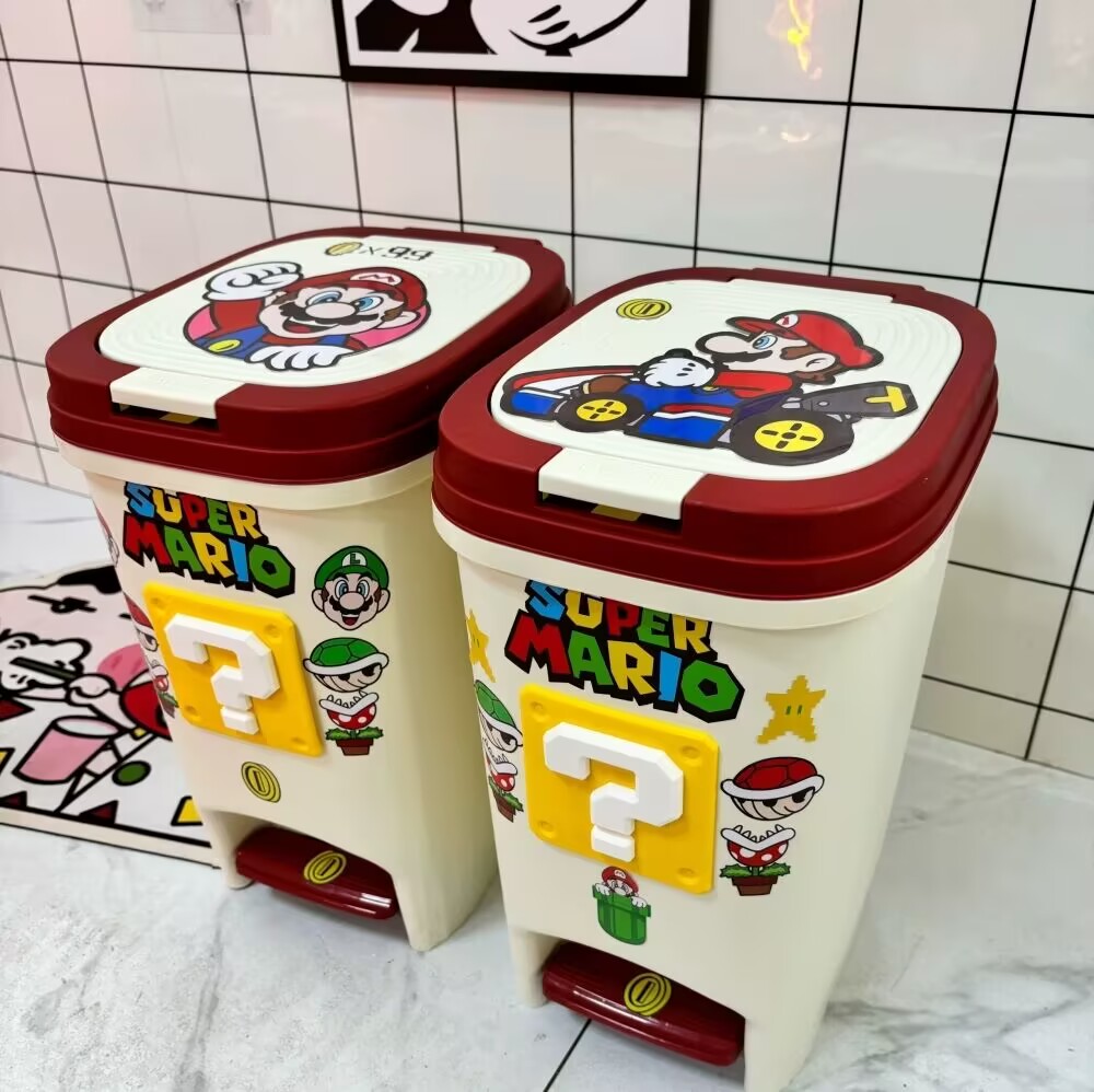New Mario trash can high value cute children's room home living room ...