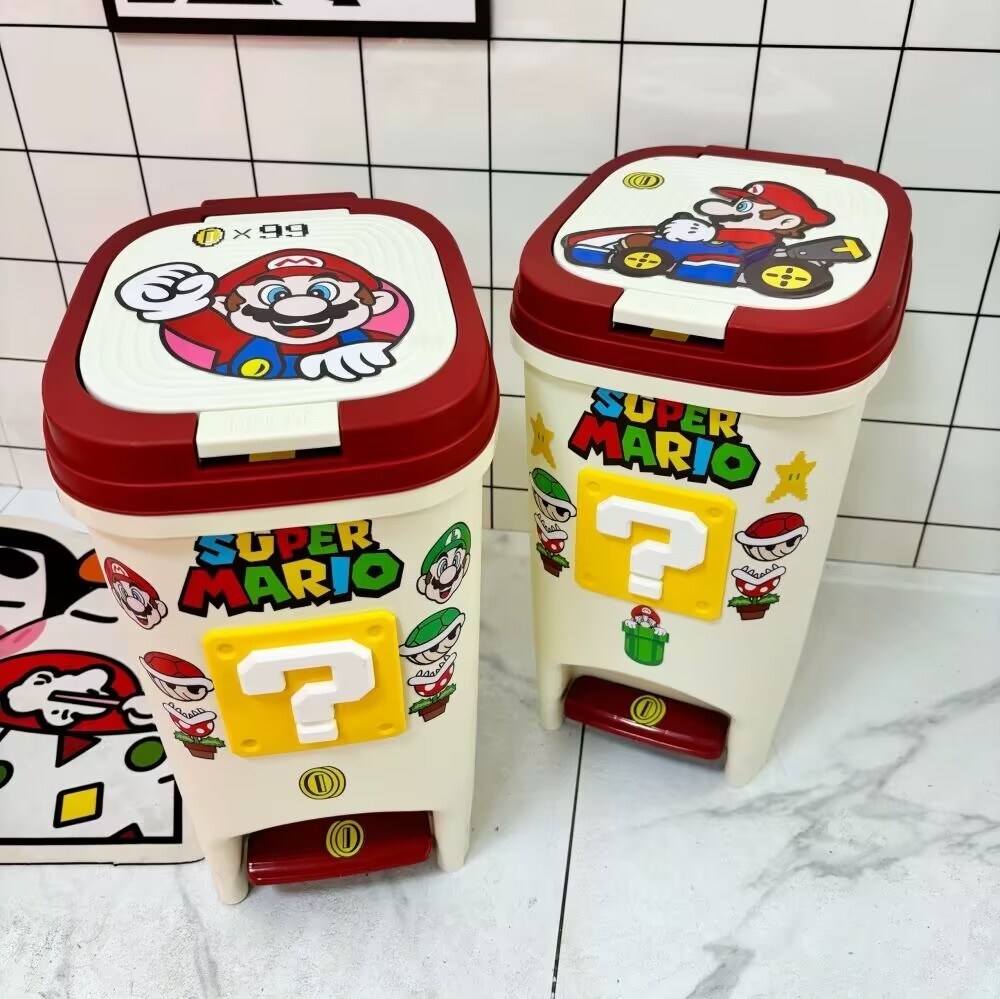New Mario trash can high value cute children's room home living room ...