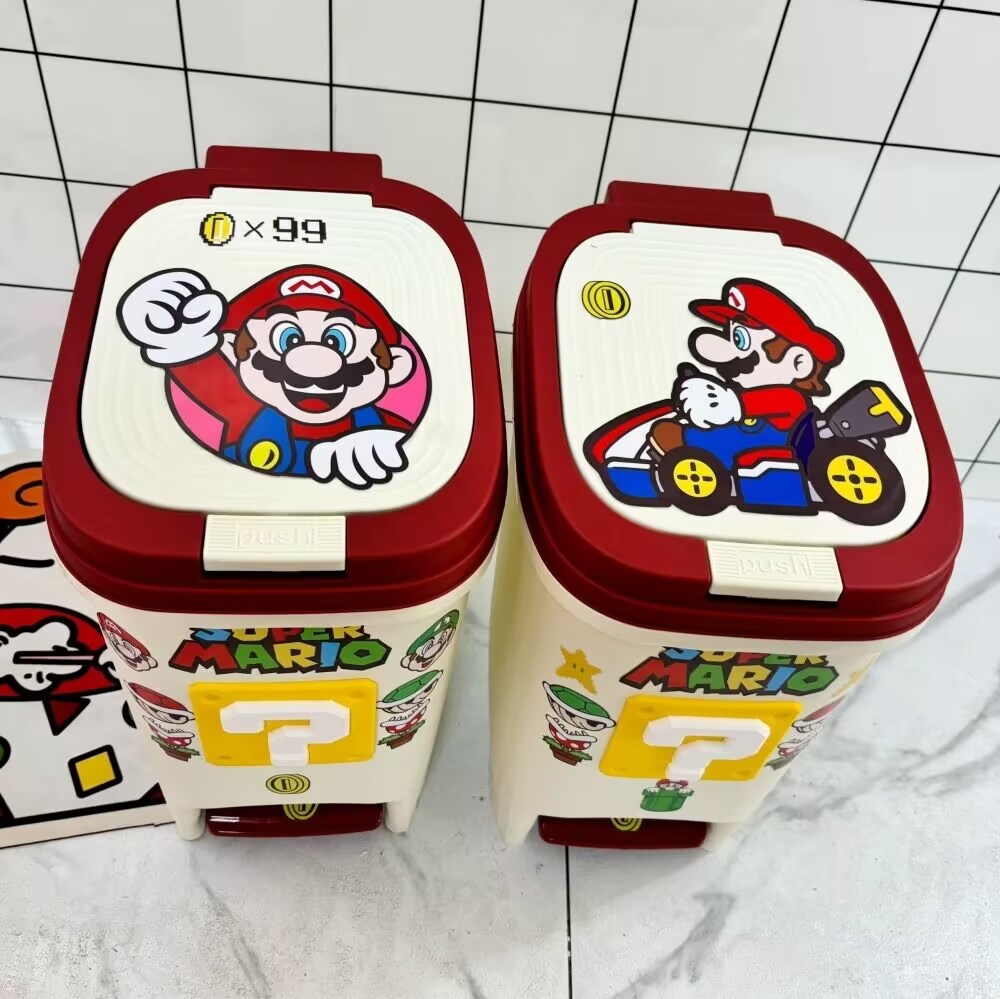New Mario trash can high value cute children's room home living room ...