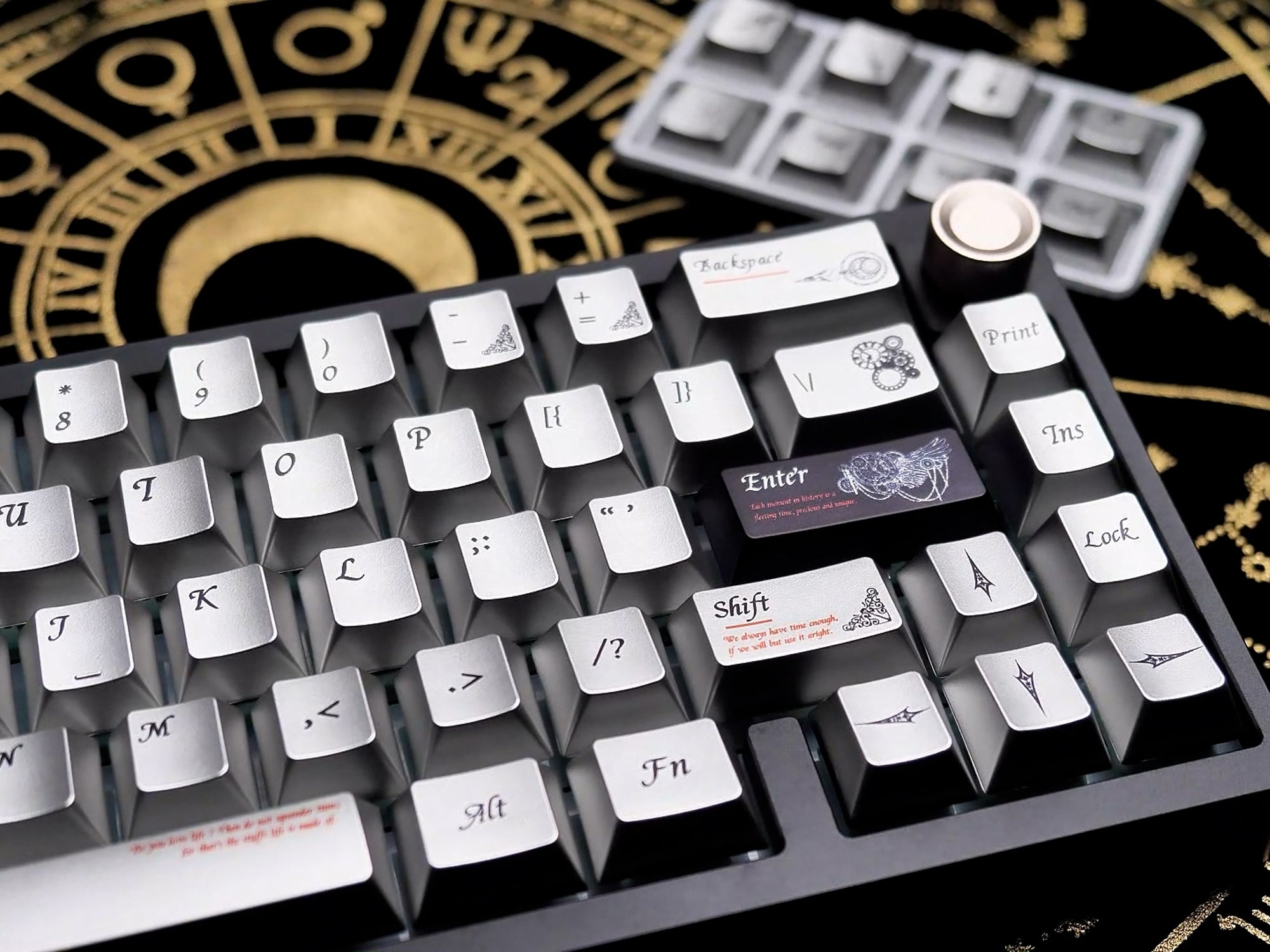 Womier Timeless 112 Keys Cherry Profile Metallic Coating Keycaps Set ...