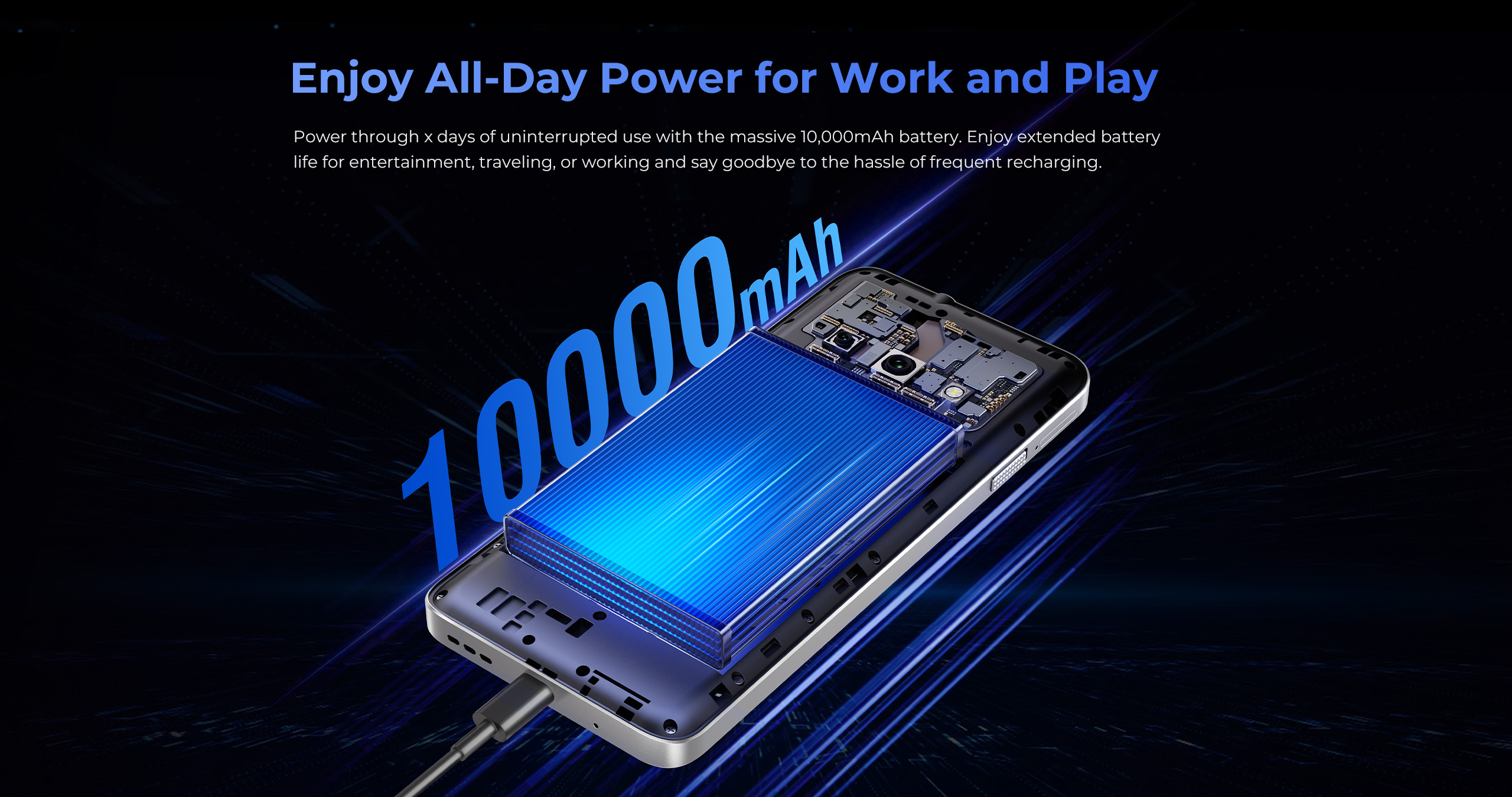 OUKITEL C59 PRO 24GB+256GB Mobiles 10000mAh 6.88” HD+ 90Hz Screen 13MP ...