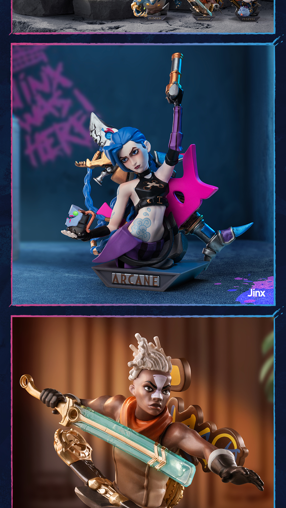 POP MART League of Legends: Arcane Series Figures Blind Box Action Toys ...
