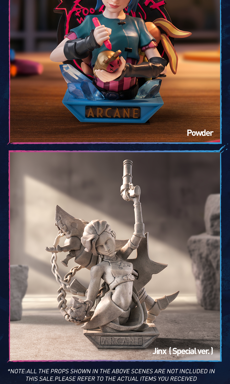 POP MART League of Legends: Arcane Series Figures Blind Box Action Toys ...