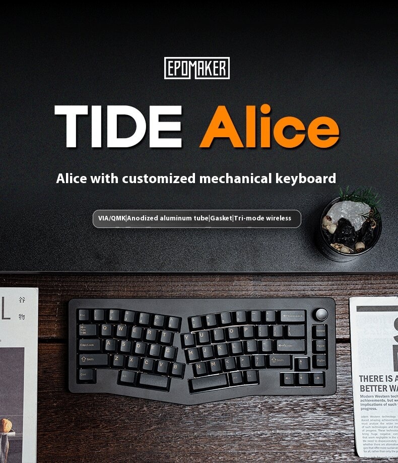 EPOMAKER Tide Alice Wireless Mechanical Keyboard 65% Hot swappable RGB ...