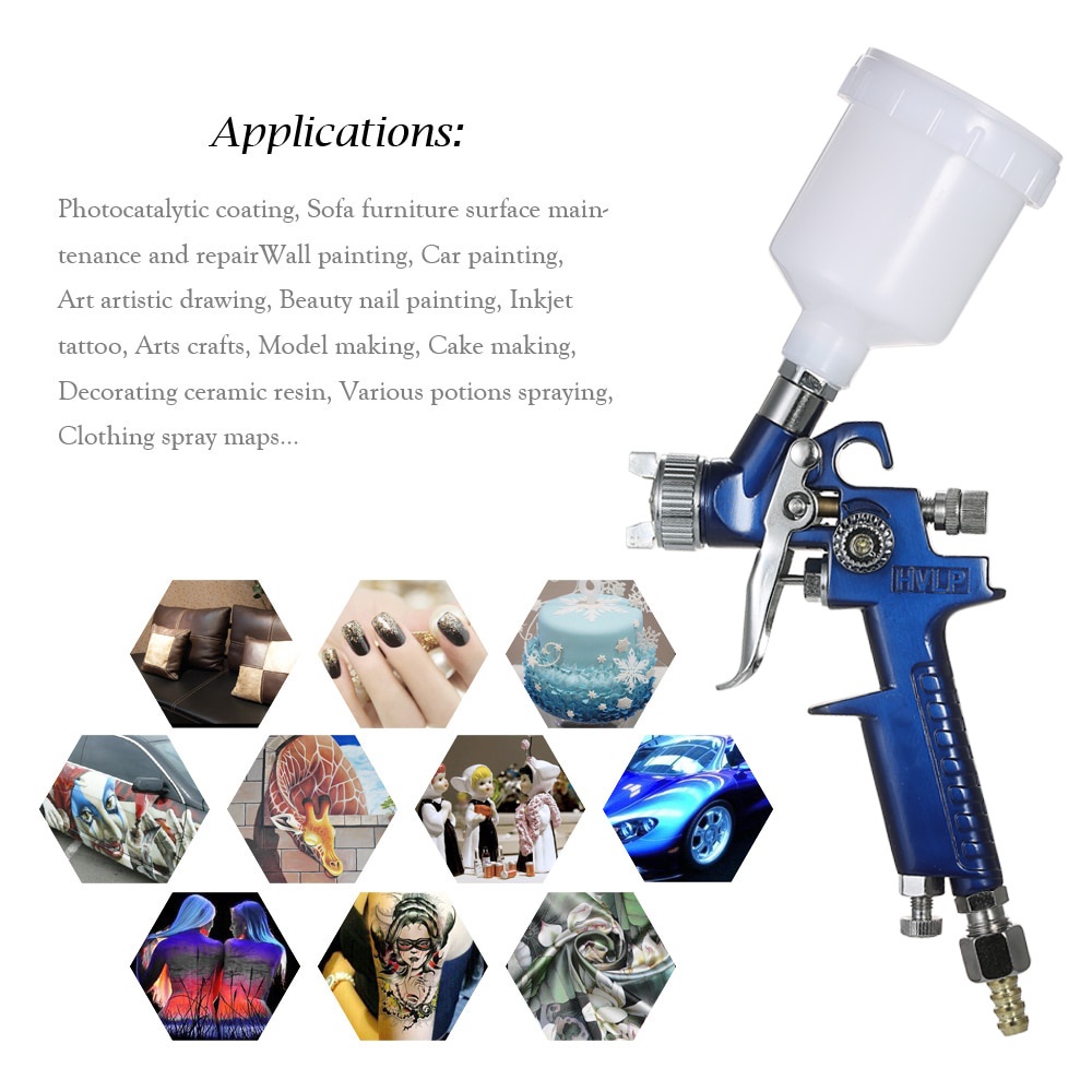 Mini Spray Gun 0.8mm Nozzle Car Paint Tool Wall Painting Repair ...