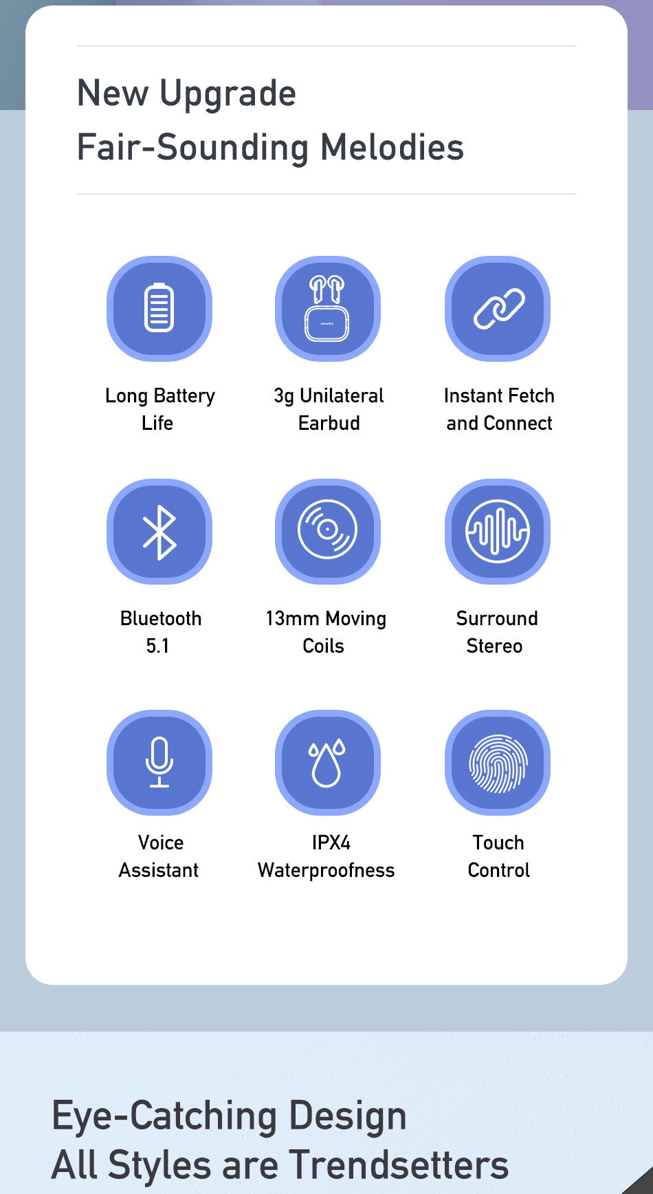 Awei T36 Wireless Bluetooth Earphones Deep Bass Ultra-long Standby in ...