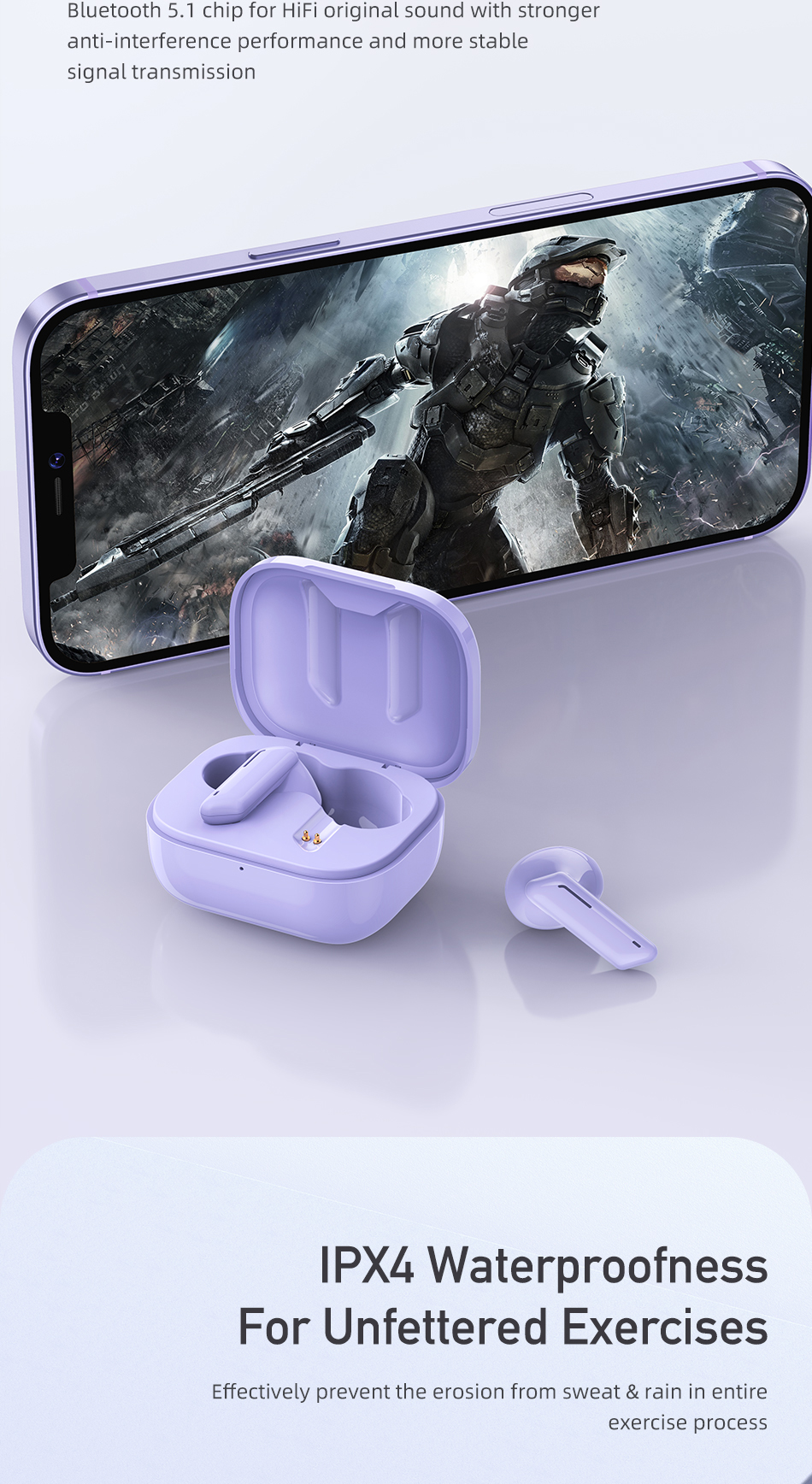 Awei T36 Wireless Bluetooth Earphones Deep Bass Ultra-long Standby in ...
